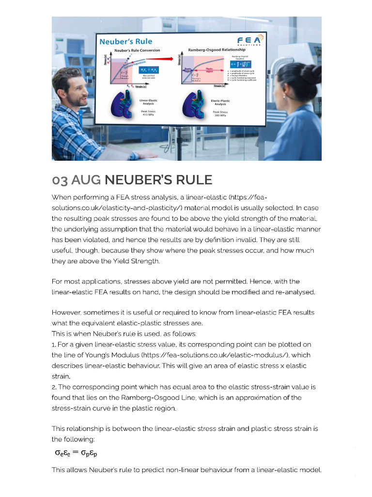 Neubers Rule - FEA Solutions | PDF