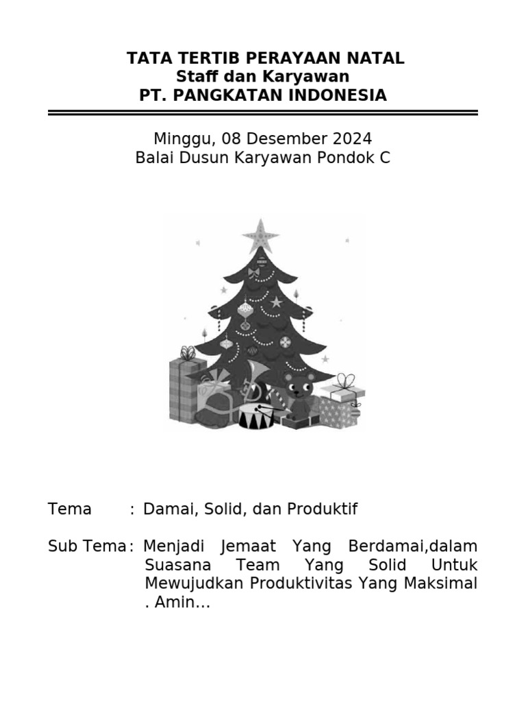 Tata Ibadah Natal Pangkatan Indonesia 1 | PDF