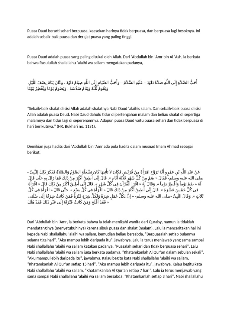 Puasa Daud berat | PDF