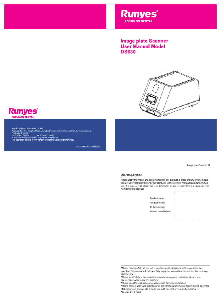 Runyes Lmage Plate Scanner 20230526 | PDF