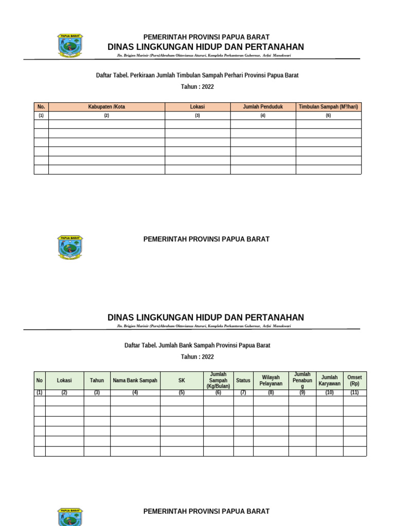 Format Laporan Pengelolaan Sampah | PDF