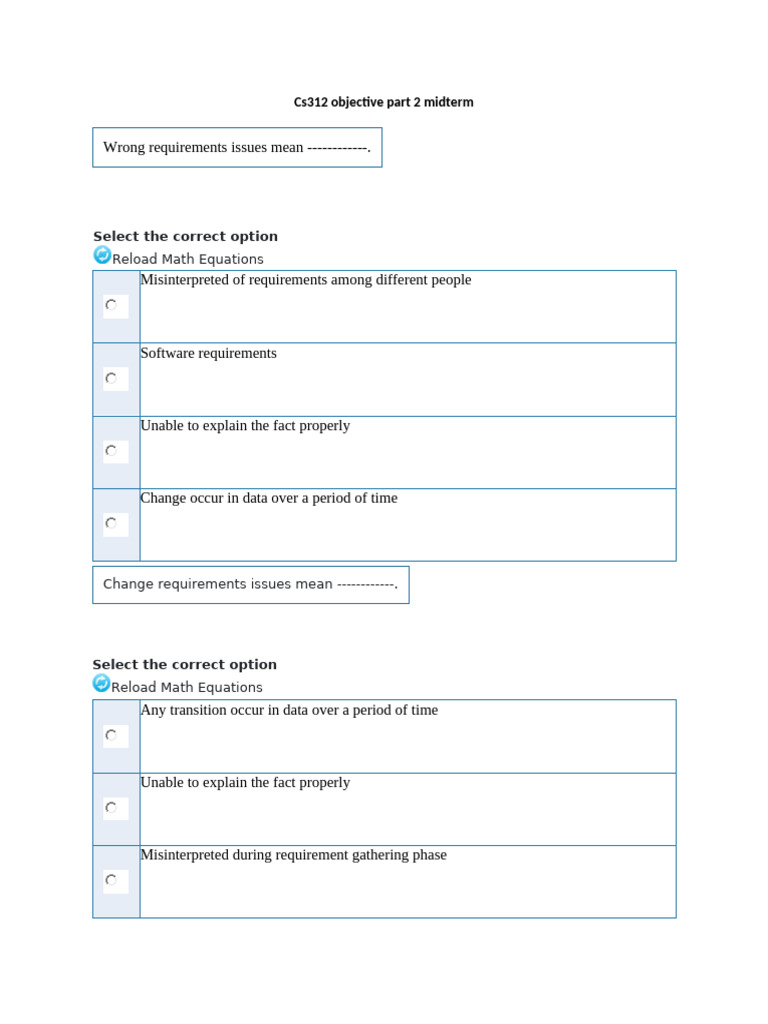 Cs312 Objective Part 2 Midterm | PDF | Databases | Relational Database