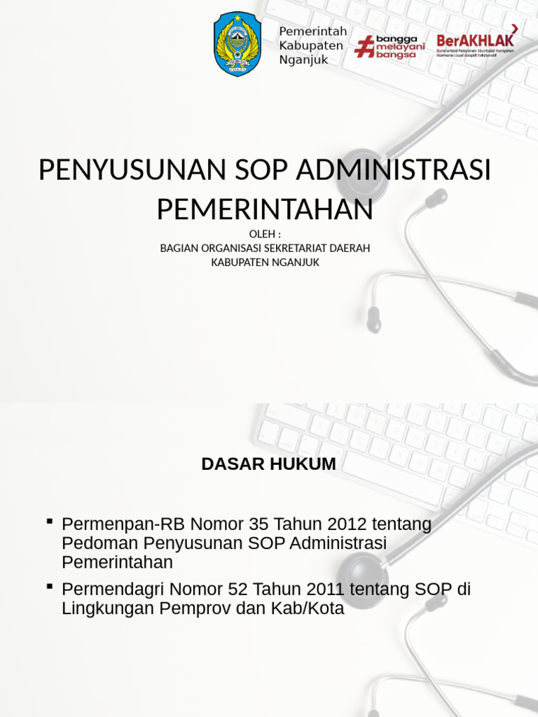 Penyusunan Sop Administrasi Pemerintahan | PDF