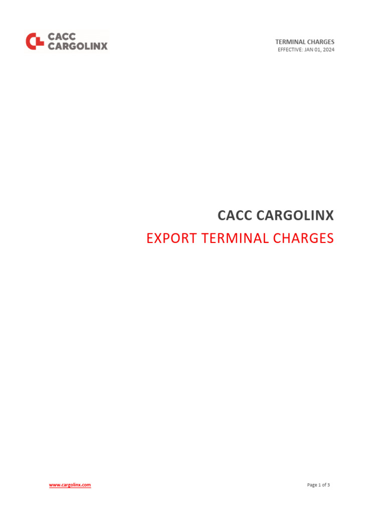 Export Terminal Charges | PDF | Money | Economies
