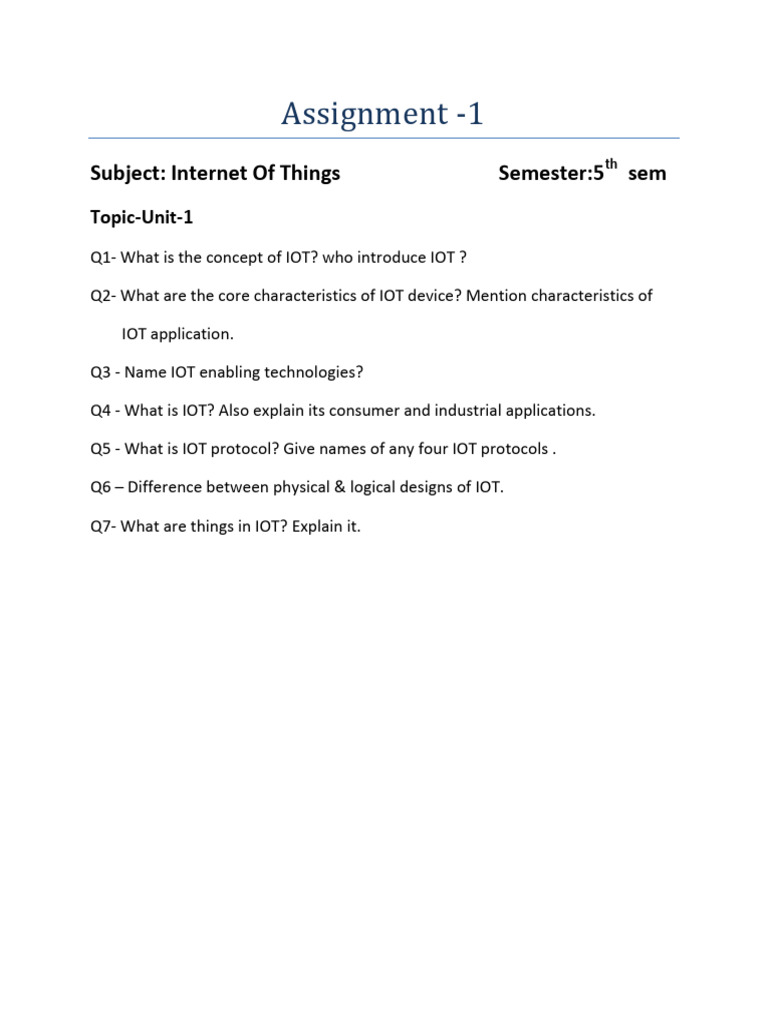 iot assignment | PDF