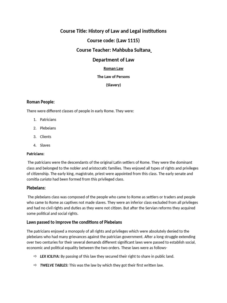 Roman law 4-8 | PDF | Ancient Rome | Justice