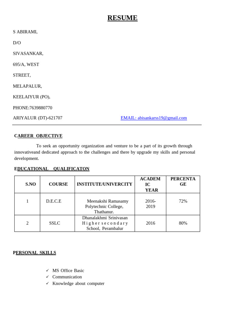 ABIRAMI_RESUME (1) (1) | PDF