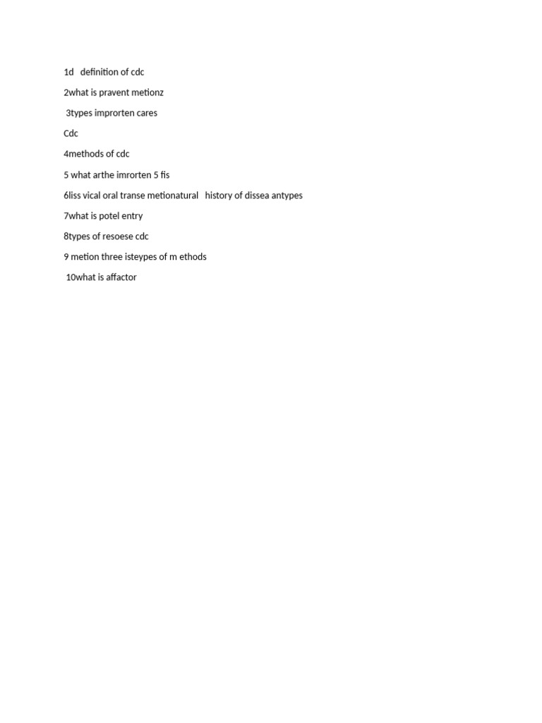 1d Definition of CDC | PDF