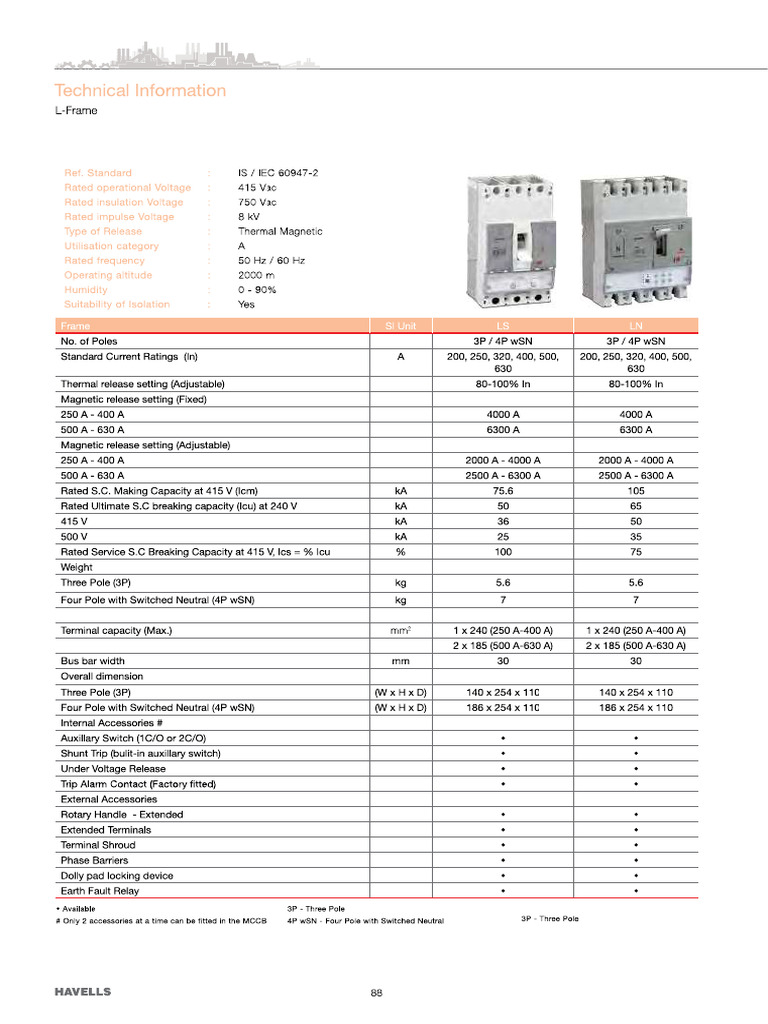 400 A 4 P MCCB | PDF