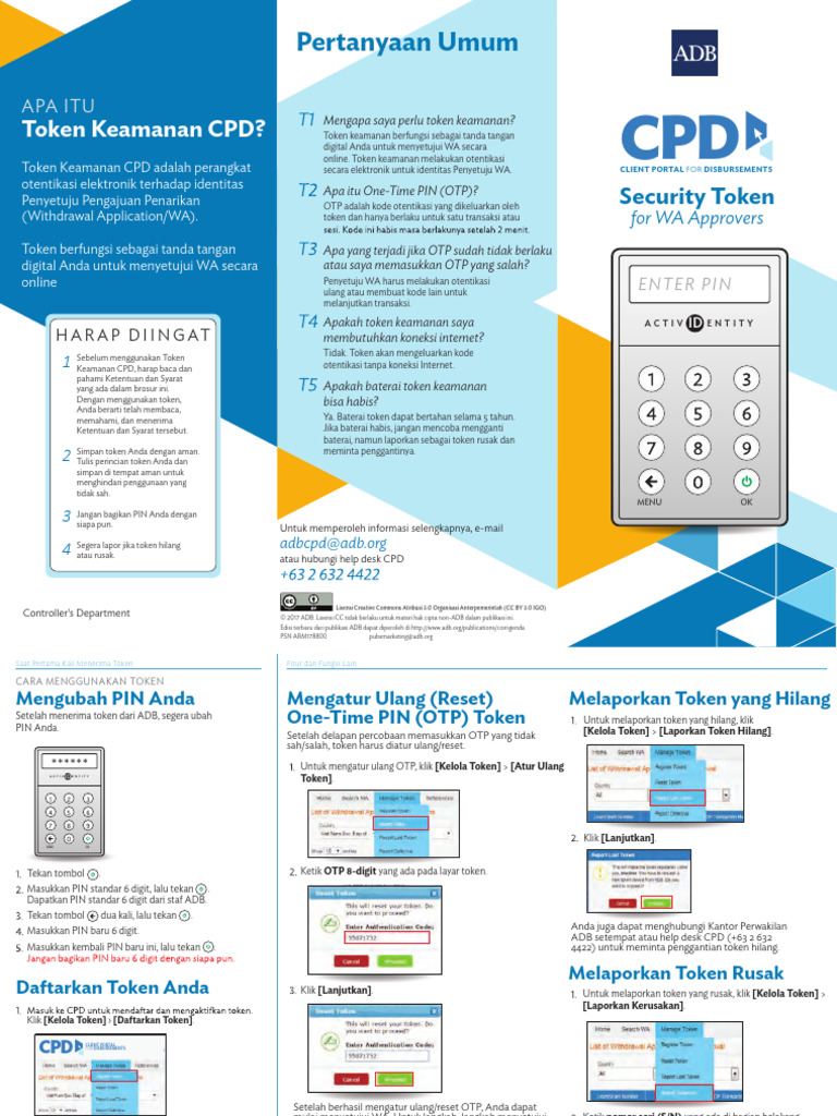 Panduan Token Keamanan CPD | PDF