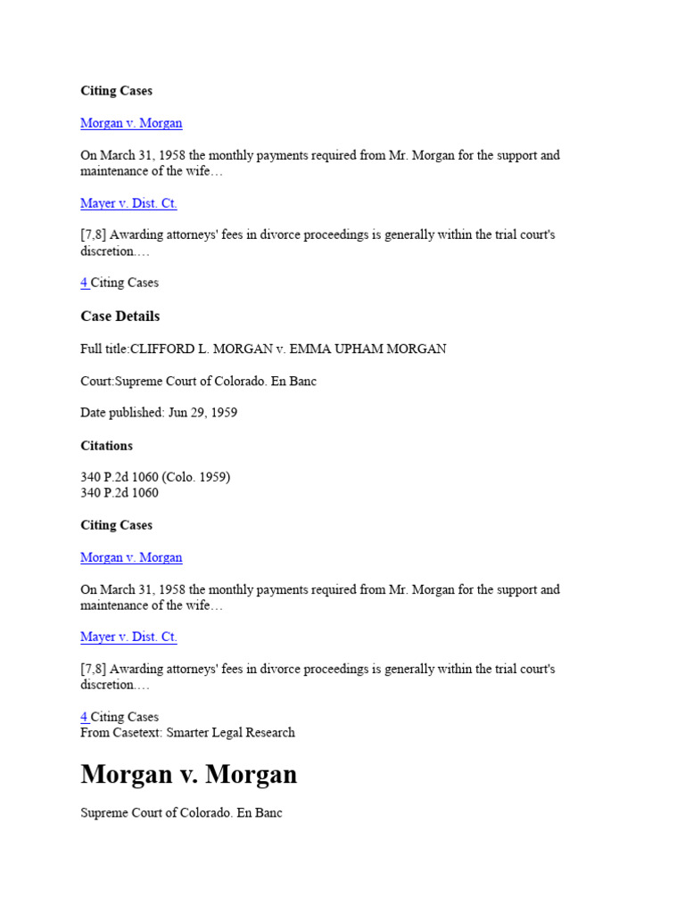 Morgan v. Morgan | PDF | Complaint | Lawsuit