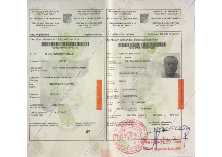 Récépissé CNI | PDF