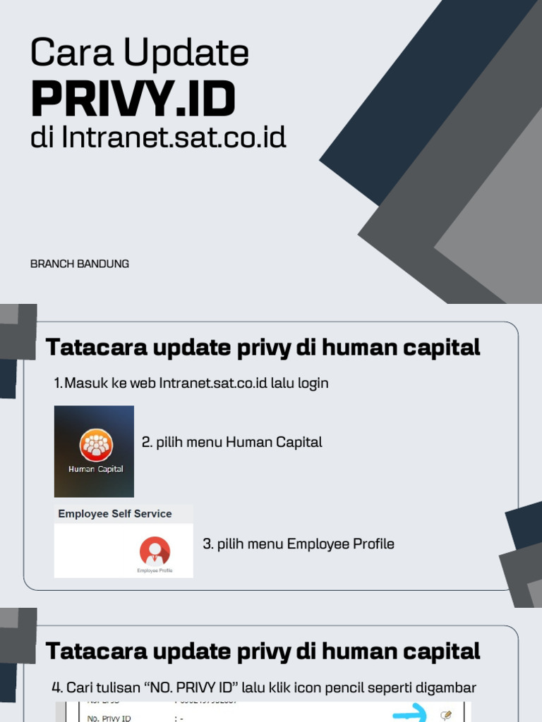 Cara Update Privy - Id Di Intranet | PDF