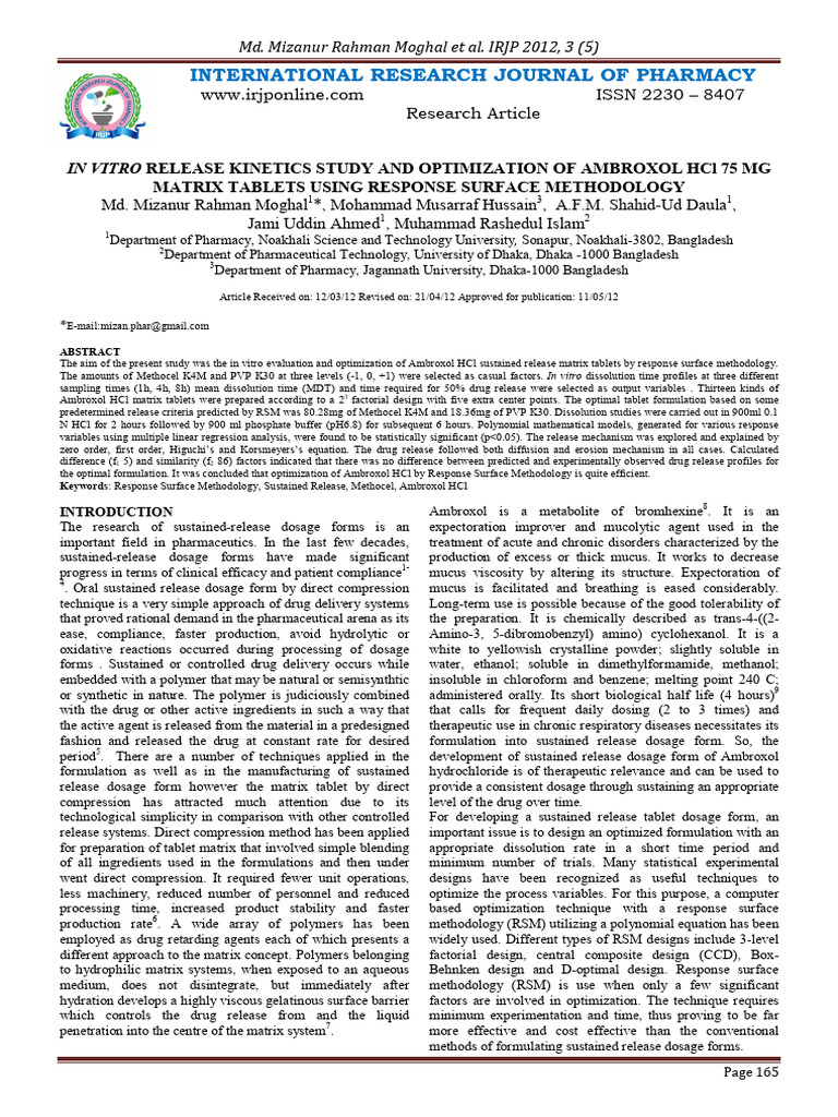 1087_pdf+(1) | PDF | Tablet (Pharmacy) | Matrix (Mathematics)