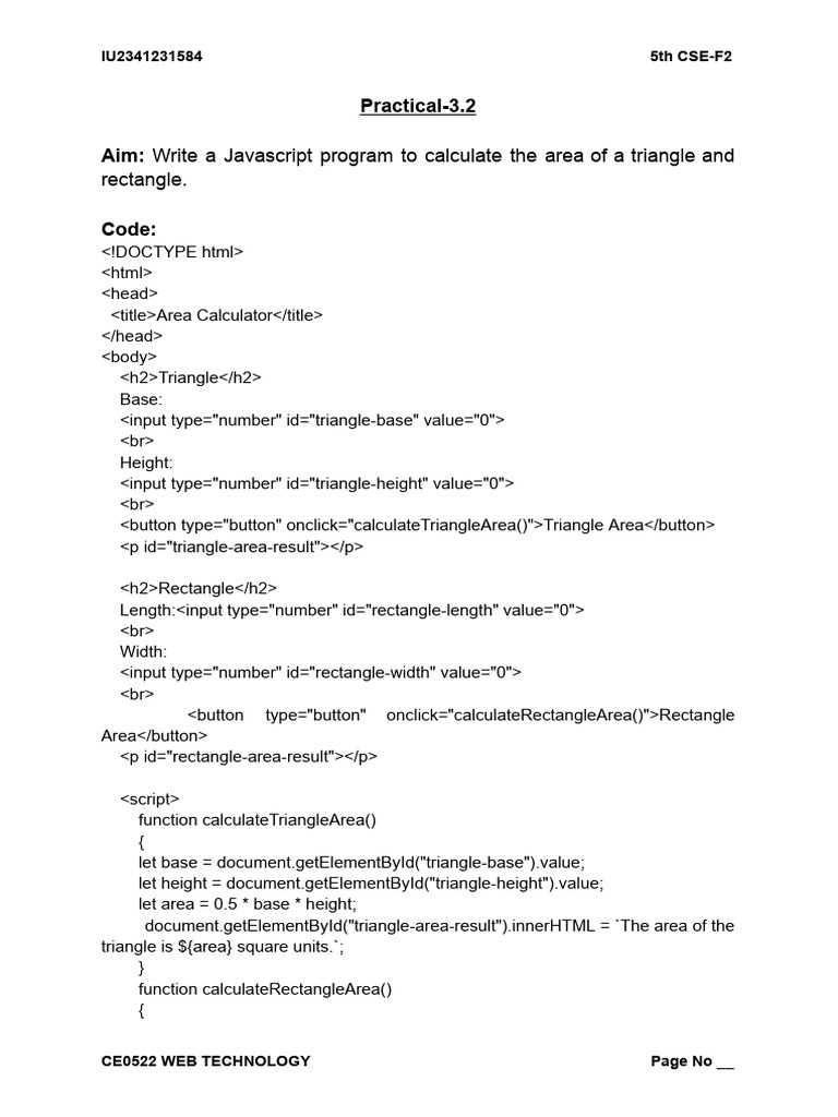 WT Practical 3 - 2 | PDF