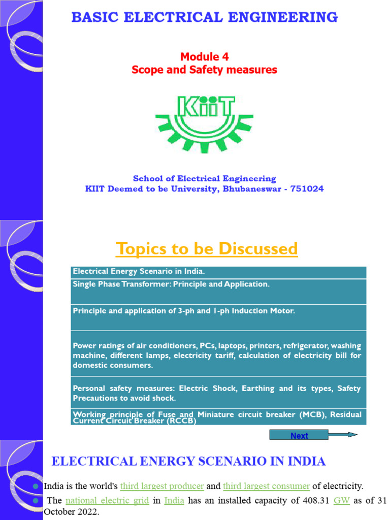 M4 - Scope and Safety Measures | PDF | Fuse (Electrical) | Electromagnetic Induction