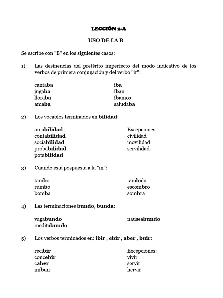 Reglas Ortográficas: Uso de B, V, C, S y Z | PDF | Lingüística ...