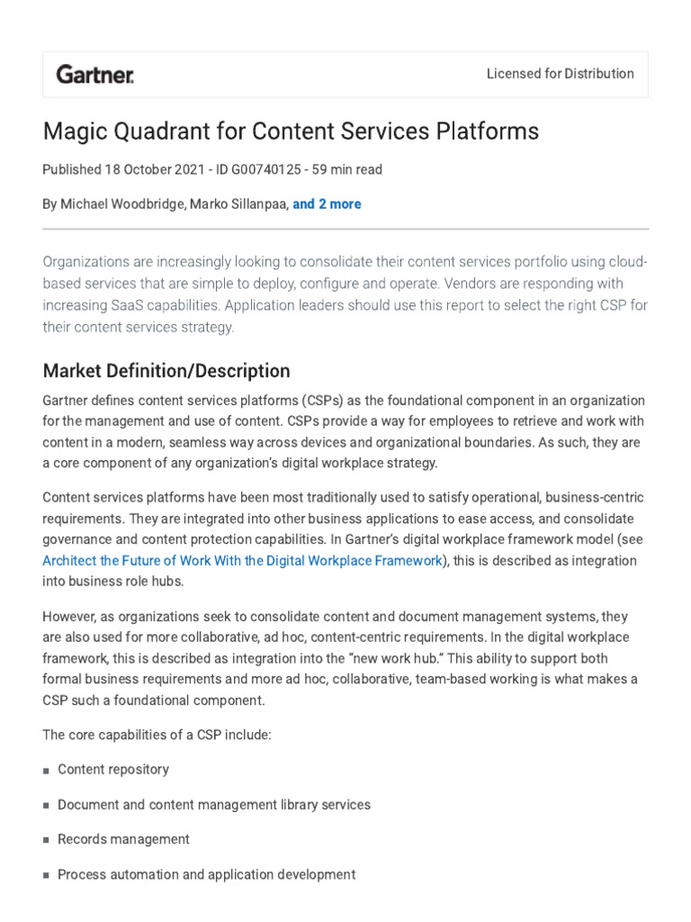 Gartner Reprint | PDF