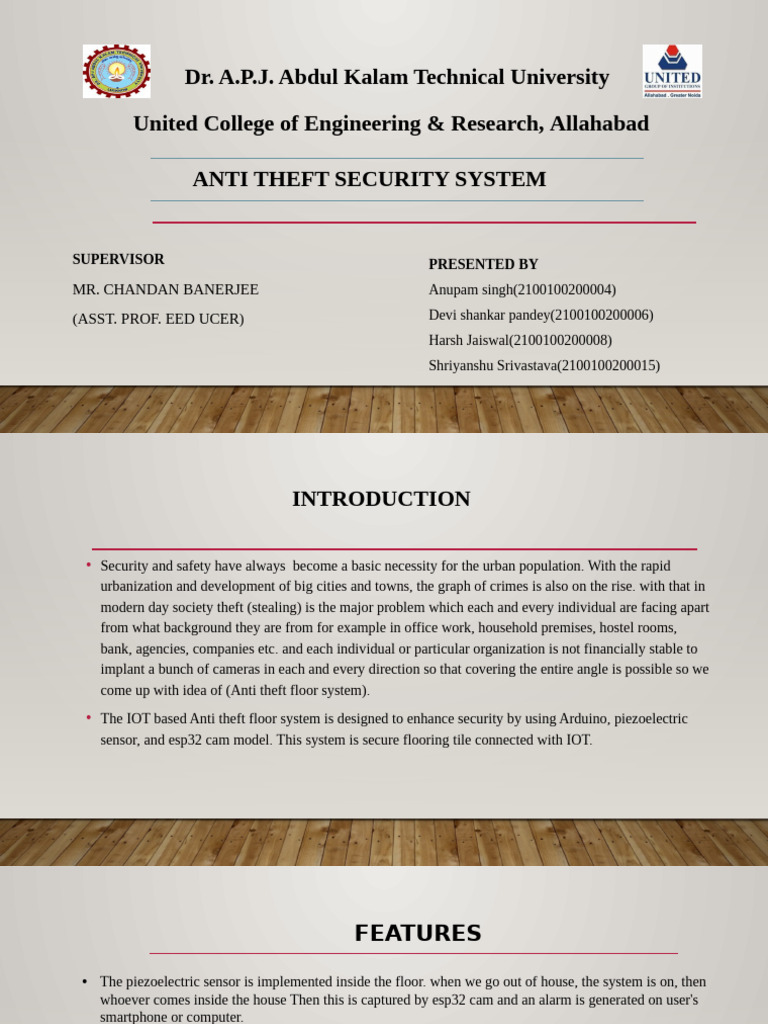IoT-Based Anti-Theft Floor System | PDF | Internet Of Things | Arduino