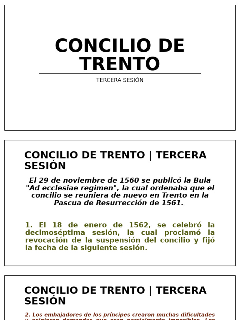 Decretos del Concilio de Trento 1562 | PDF | Concilio Vaticano II ...