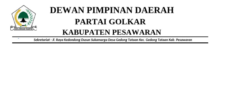 KOP AMPLOP PARTAI GOLKAR | PDF