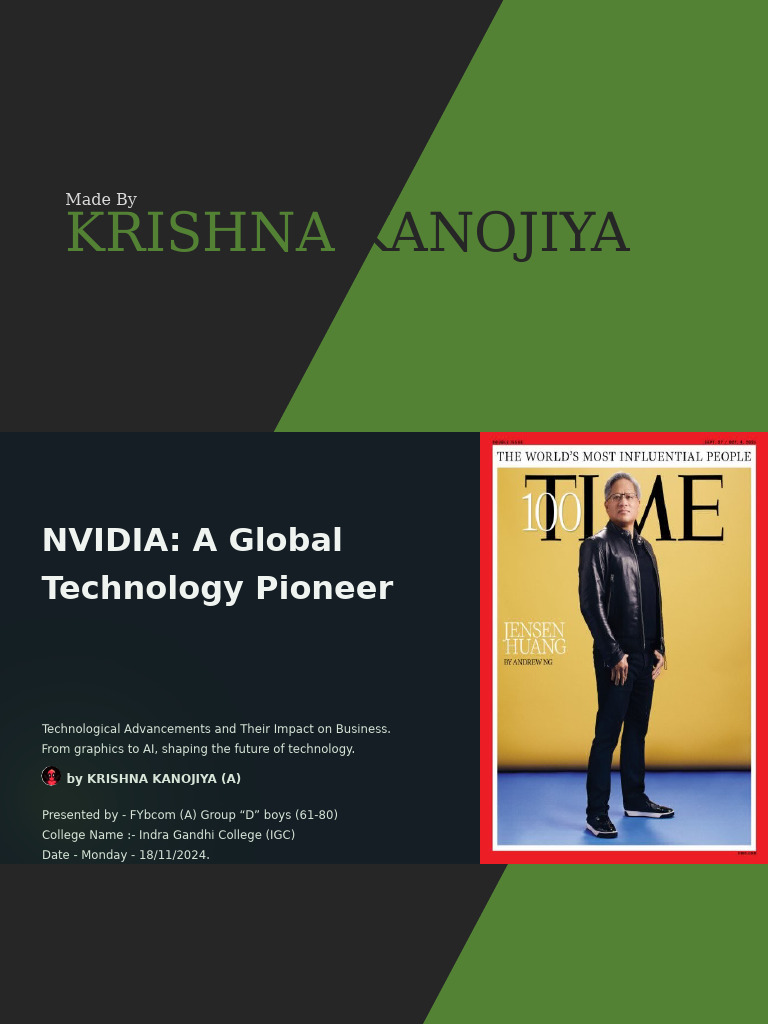 NVIDIA-A-Global-Technology-Pioneer | PDF | Graphics Processing Unit | Computing