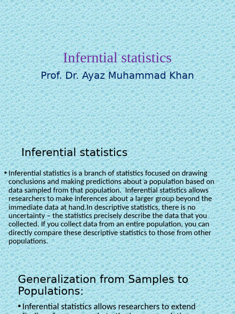 Inferential Statistics | PDF | Statistics | Statistical Hypothesis Testing Inferential Statistics | PDF | Statistics | Statistical Hypothesis Testing
