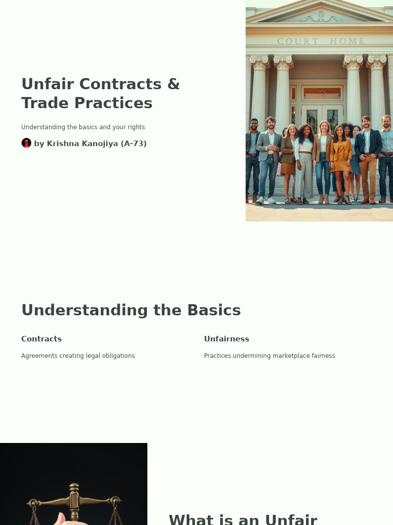 Unfair Contracts and Trade Practices | PDF