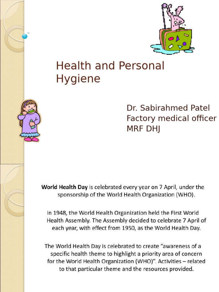 Personal Hygiene Guidelines by Dr. Patel | PDF | Hygiene | Oral Hygiene