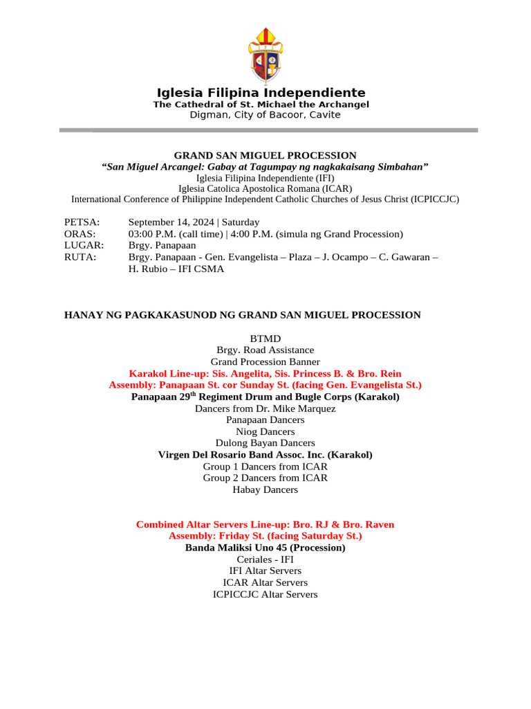 Grand Procession Flow | PDF | Christian Denominational Families