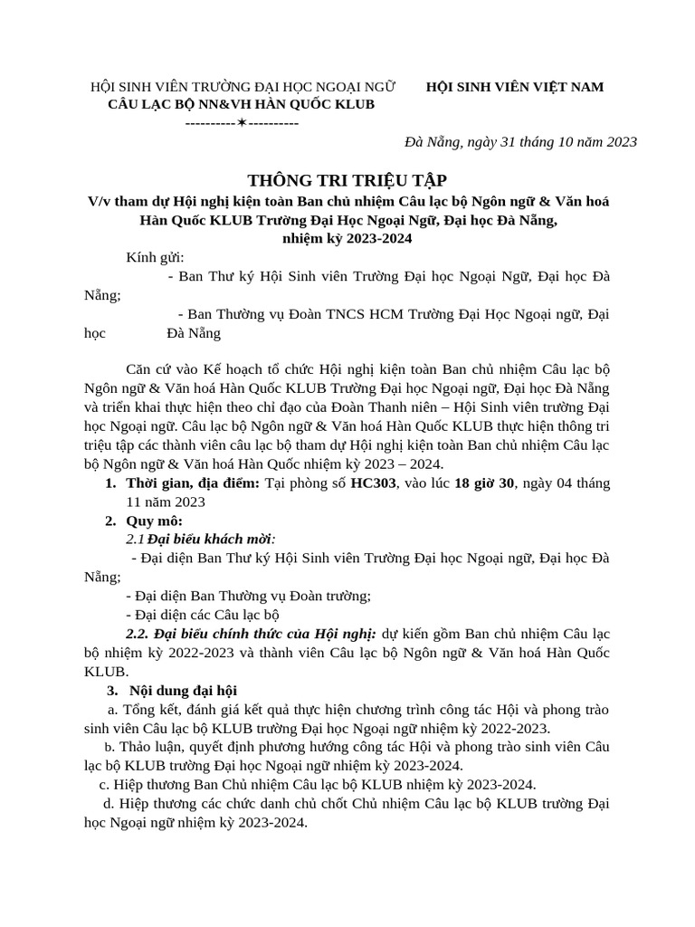 THÔNG TRI TRIỆU TẬP | PDF