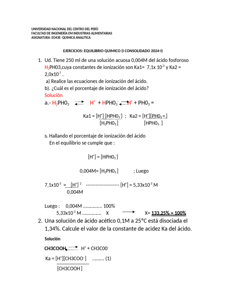 Intervalo de pH para ácido triprótico | PDF | Constante de disociación ...
