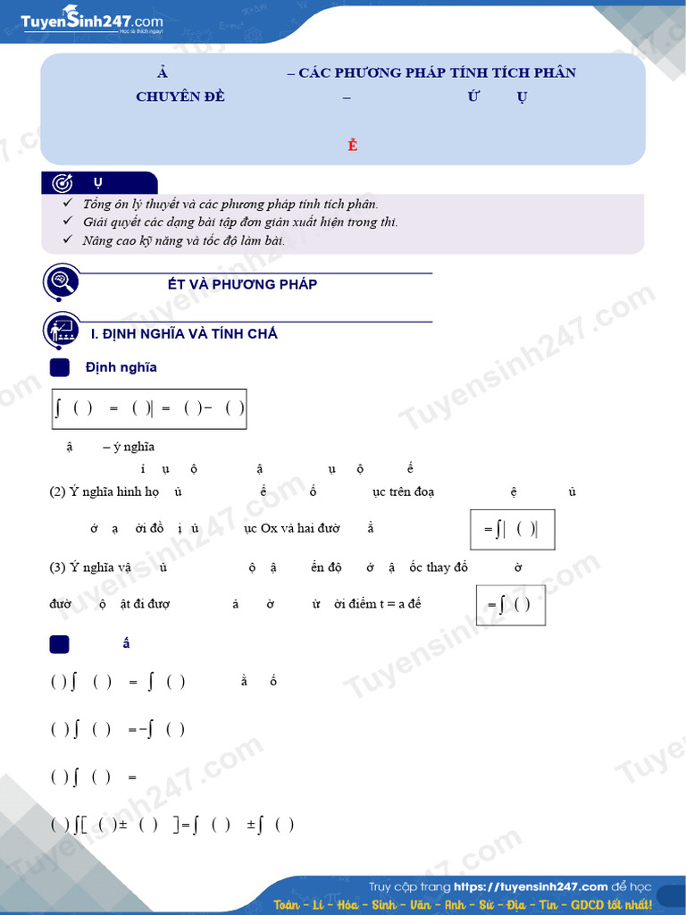 5-tich-phan-cac-phuong-phap-tinh-tich-phan | PDF
