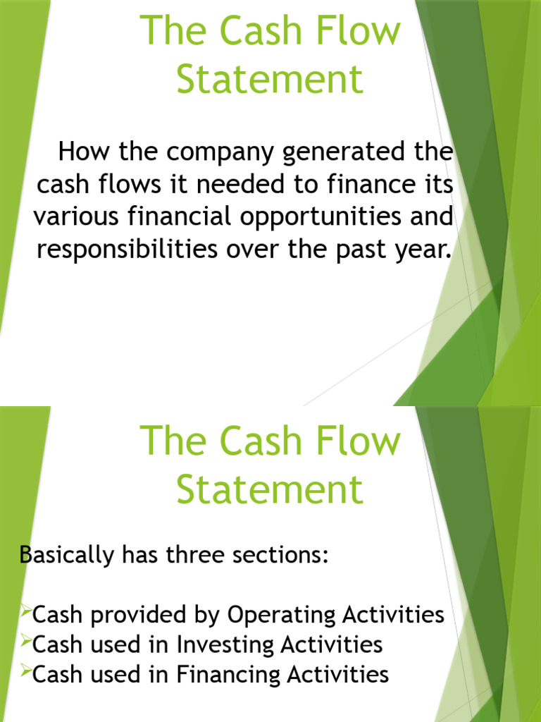 Chptr 3 - The Cash Flow Statement Powerpoint Slides - Tagged | PDF