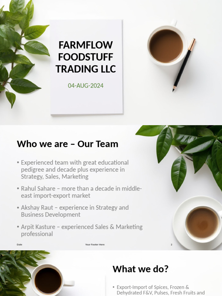 Farmflow Foodstuff Trading LLC - v1 | PDF | Economies | Business