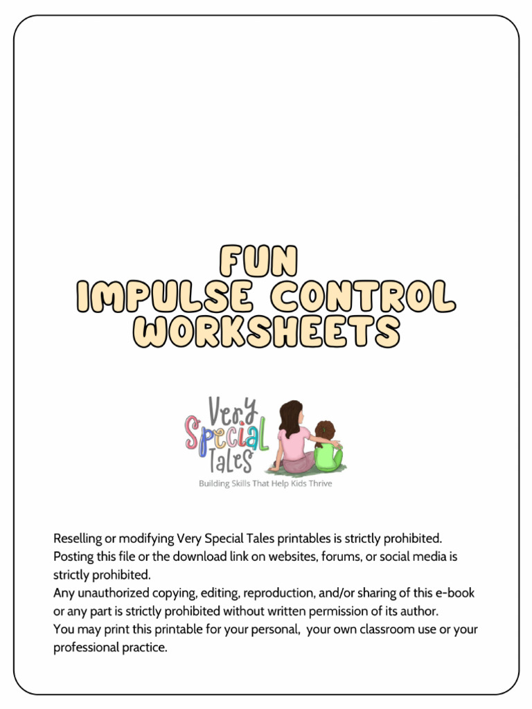 impulse-control-worksheets-very-special-tales (1) | PDF