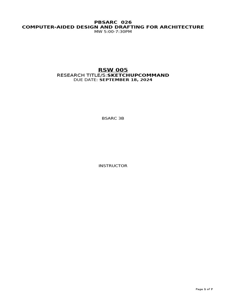 Cadd Pdf Sketch Up Keyboard Shortcut