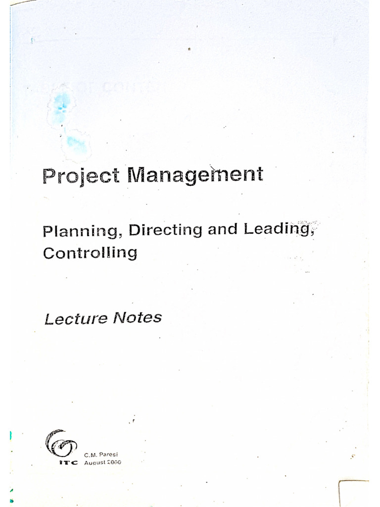 Project Management - Planning, Directing and Leading, Controlling | PDF