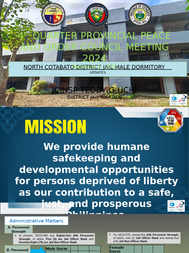 PPOC Meeting Presentation 4TH Qtr 2024 | PDF | Justice | Crime & Violence