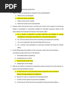 PROFED LET Reviewer Drill 2026 | PDF | Curriculum | Teachers