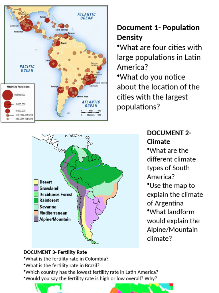 Latin America: Population, Climate, and Economy Insights | PDF