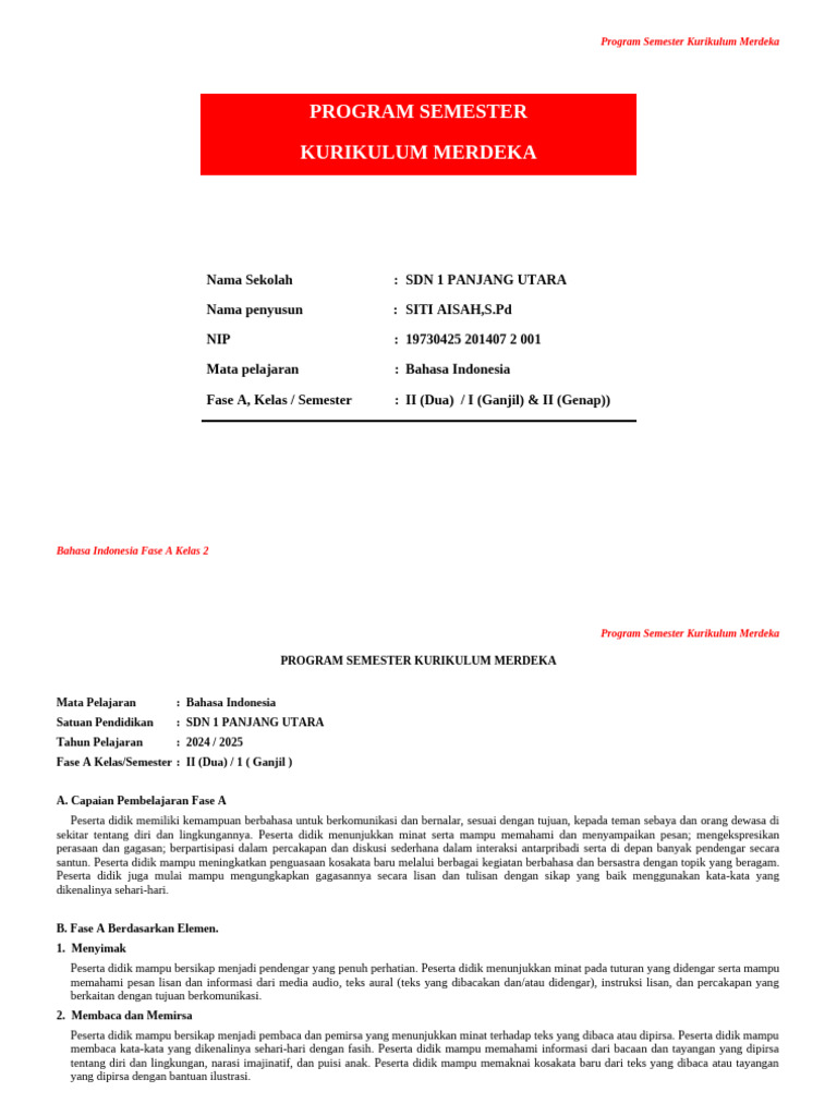 Promes Kurikulum Merdeka | PDF