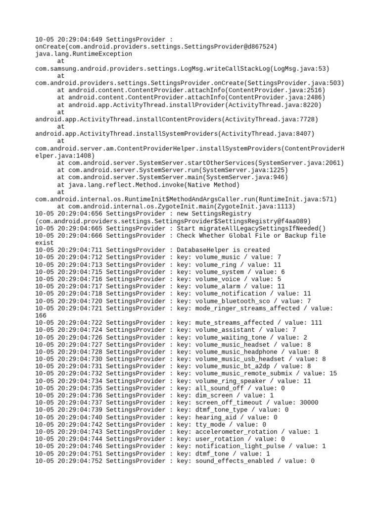 Settings Provider | PDF | Java (Programming Language) | Backup