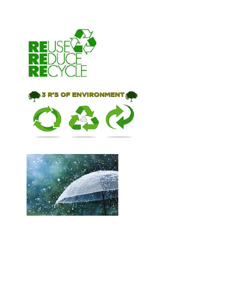 Reduce Reuse Recycle | PDF