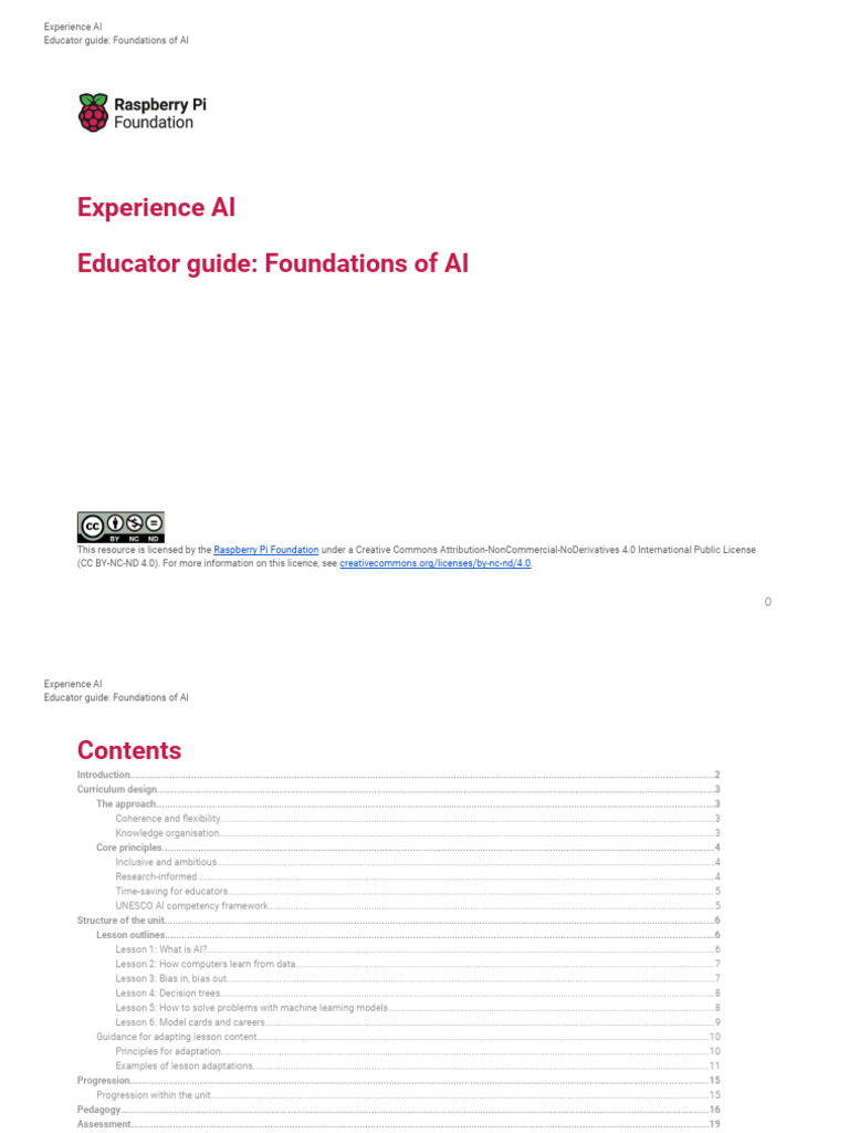 L0-EG - en - Experience AI - Educator Guide | PDF | Machine Learning | Artificial Intelligence