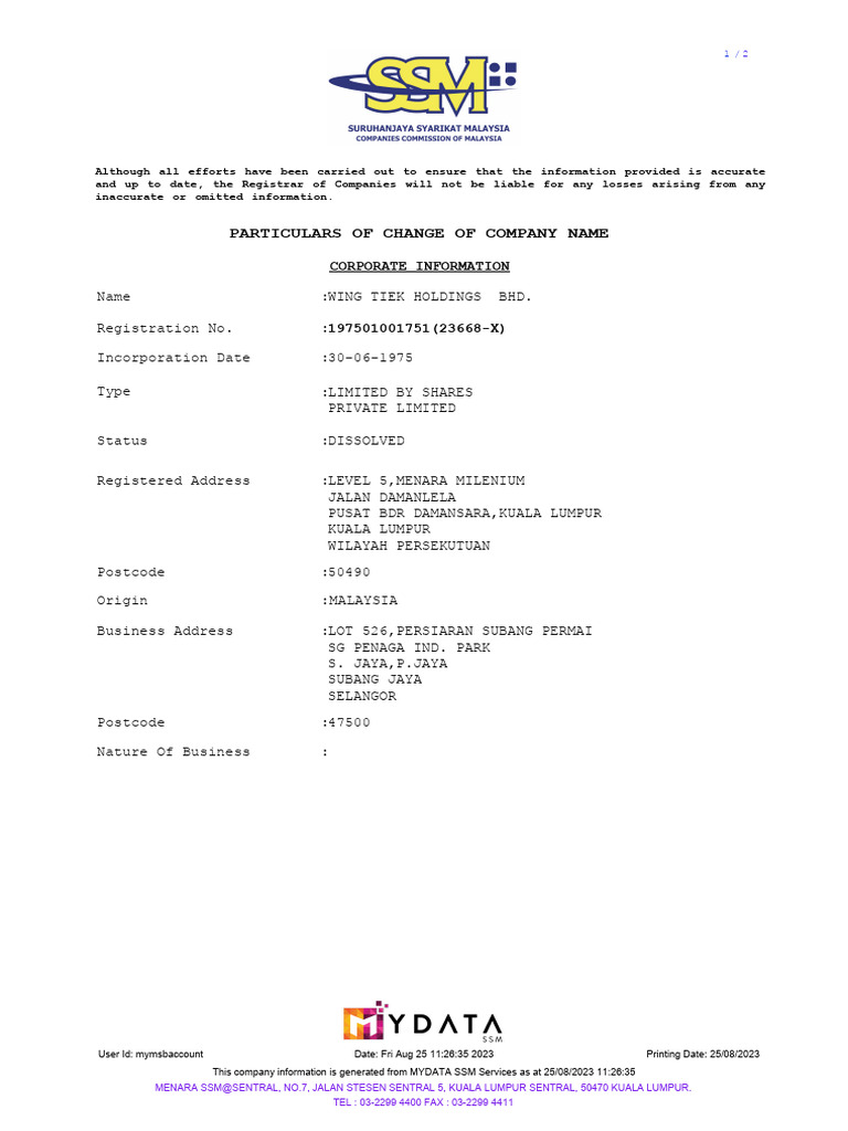 Company Name Change Notice | PDF