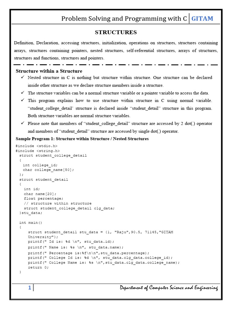 Structures_Session_3 | PDF | Pointer (Computer Programming) | Software ... Structures_Session_3 | PDF | Pointer (Computer Programming) | Software ...