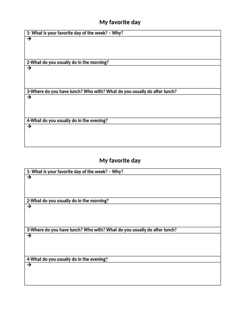 U4C - What is Your Favorite Day (20) | PDF