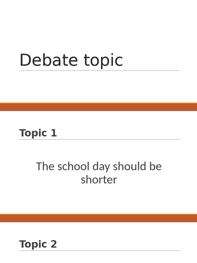 debate topic | PDF