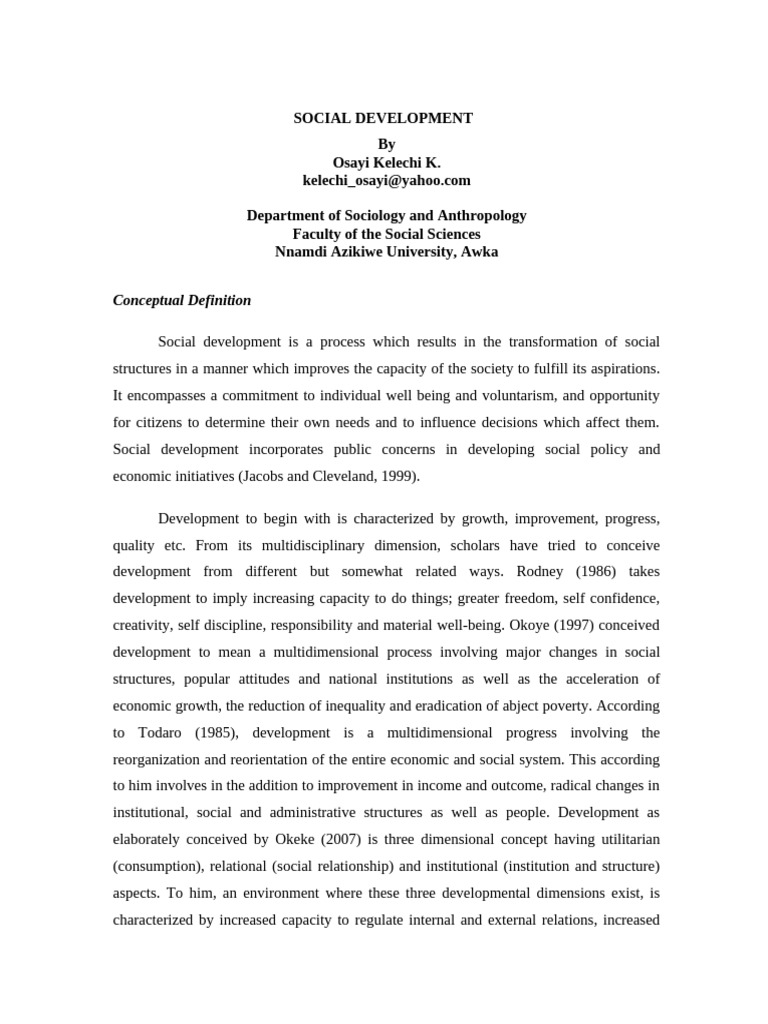Paper On Social Development | PDF | Knowledge | Motivational
